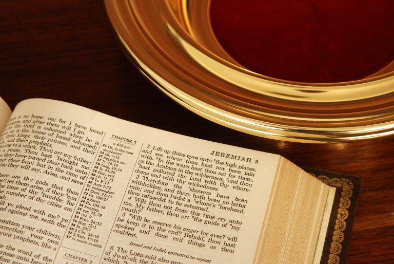 Bible and Collection Plate – Judsonia Church of Christ